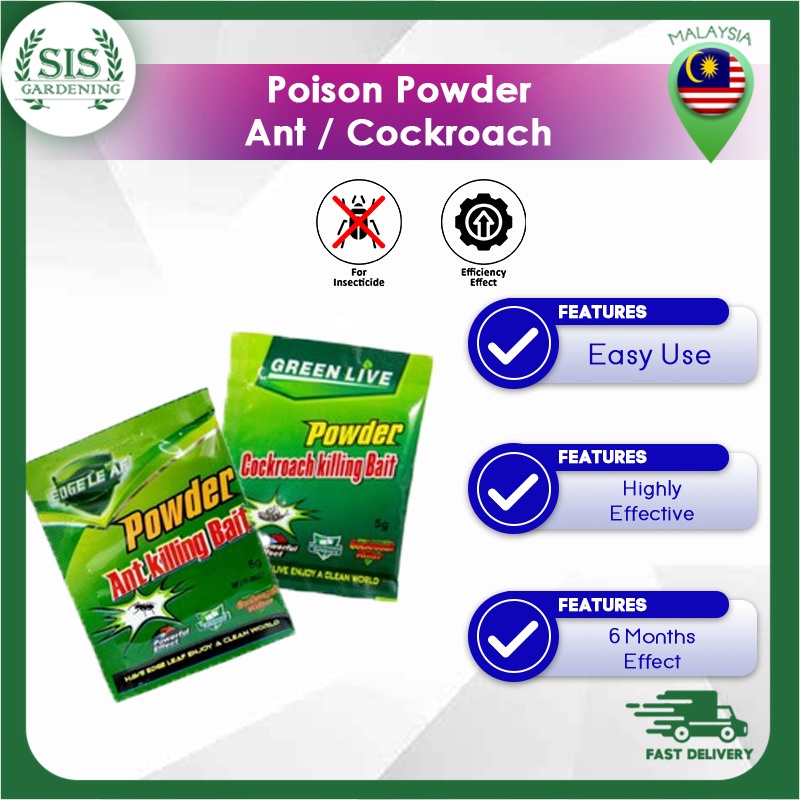 Poison Powder Ant / Cockroach Killing Bait Ubat Semut Pembunuh semut ...