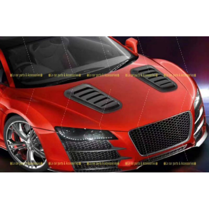 Bonnet Air Flow Scoop Intake Vent Front Evo X Engine Cover Hood Roof ...