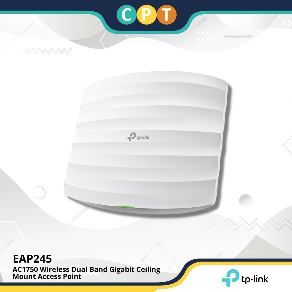 TP-Link EAP245 AC1750 Wireless Dual Band Gigabit Ceiling Mount Access ...