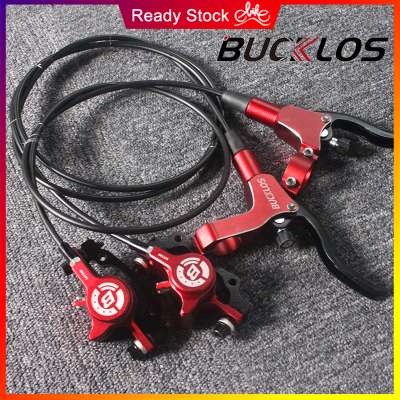 BUCKLOS Hydraulic Brake MTB Disc Brake Set 160mm Front Rear Mountain Bike Hydraulic Brake ...