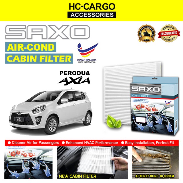 SAXO Perodua Axia 2015 S092 AIRCOND Cabin Filter / CAR AIR CONDITIONER ...