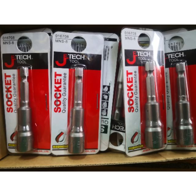 JETECH MNS-0865 8MMX65MM MAGNETIC HEXAGON SOCKET BIT JE TECH 8MM ...