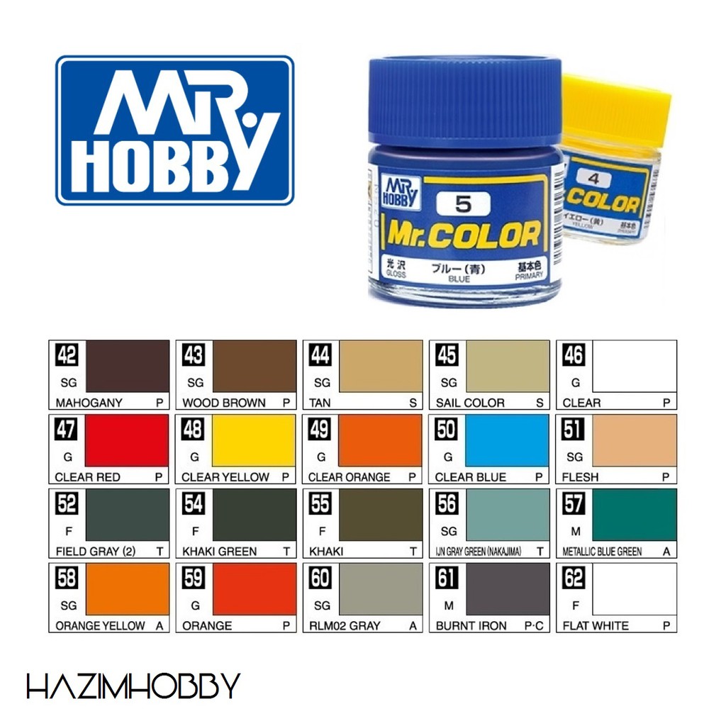MR HOBBY Color 10ml C42-C62 - MRHOBBY MRCOLOR | Shopee Malaysia
