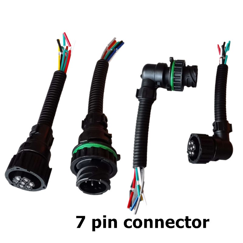 2Pcs 7 Pin Car Male Plug For Volvo Truck For Mercedes-benz Actros Tail ...