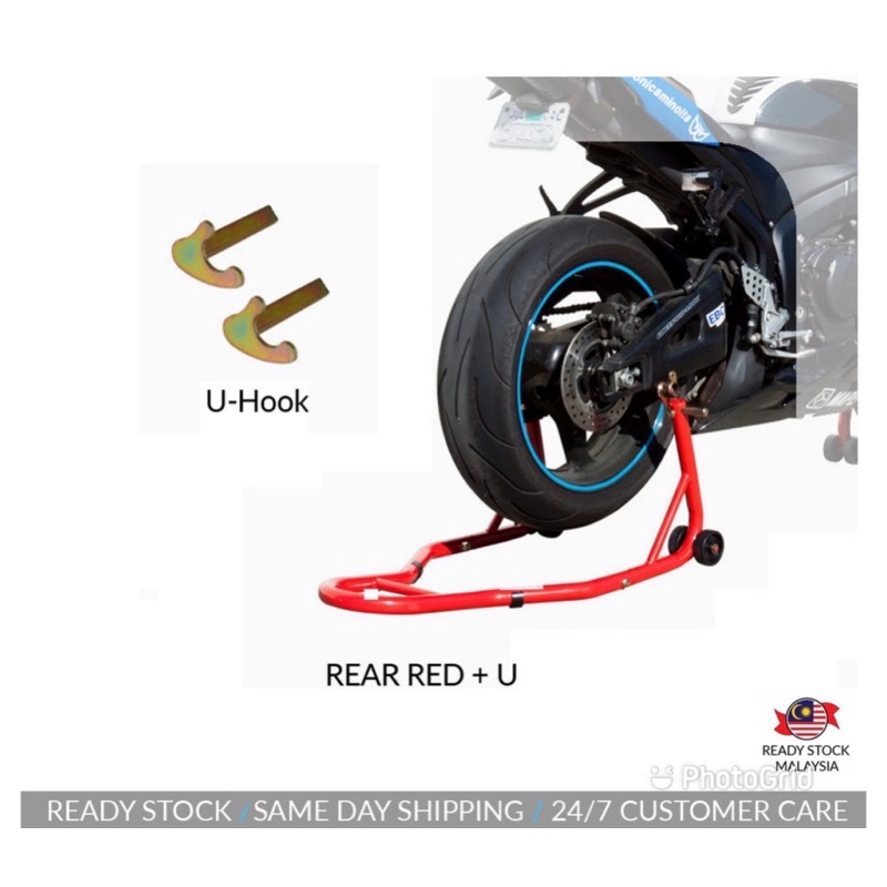 Paddock Stand Heavy Duty Superbike Rear Stopper Stand Paddock Bobbin U ...