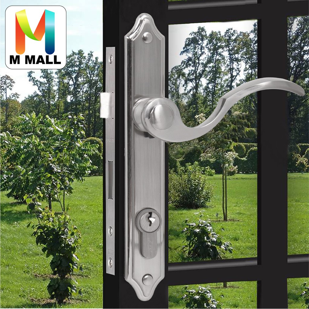 M MALL GRILLE DOOR LOCKSET 7025SS MORTISE LEVER LOCKSET / HANDLE (SATIN ...
