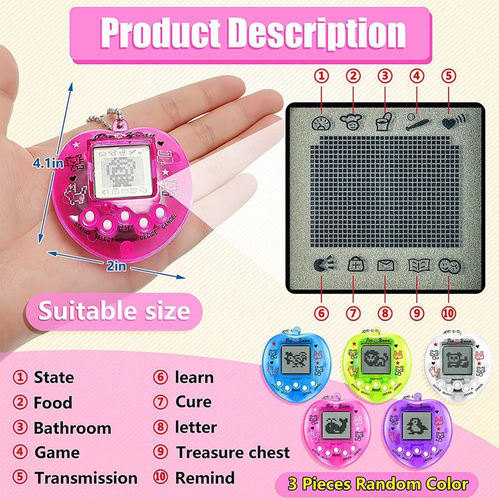 Transparent Electronic Pets Tamagotchi 90S Nostalgic Virtual Play Pet ...