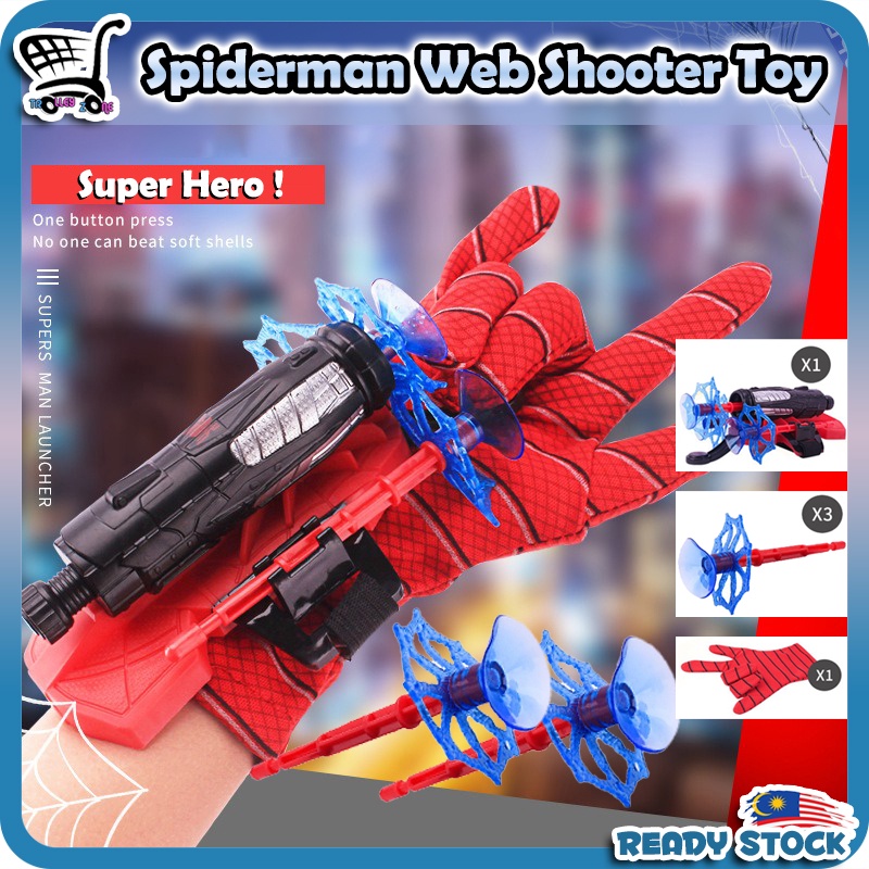Spiderman Web Shooter Toy With Glove Spiderman Toy Mainan Spiderman ...