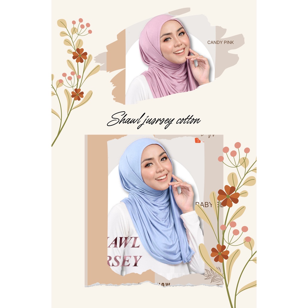 TUDUNG Shawl Cotton Jersey Premium tudung shawl 1.8m(shawl malas ...