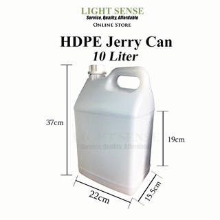 [NEW] 10Liter/10L HDPE Jerry Can with White Cap and Insert / Botol Kosong 10Liter dengan Penutup ...