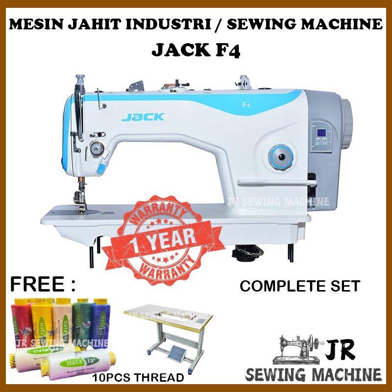 Jack F5 Industrial Sewing Machine in complete set with table and stand roda | Shopee Malaysia