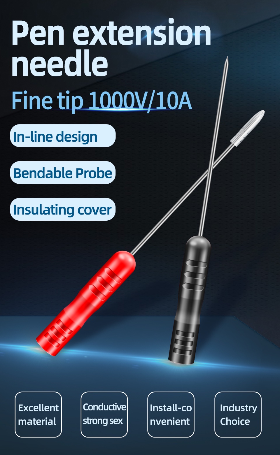 ANENG PT2003 2pcs Multimeter Test Lead Extention Piercing Needle Tip ...