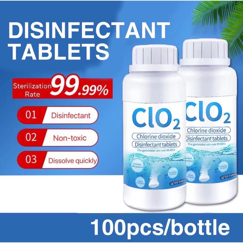CIO2 Chlorine Dioxide Disinfectant Disinfection Tablet Effervescent ...