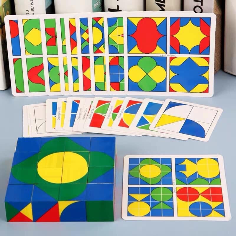 空间立体思维训练教具Children Puzzle board game toys brain training益智桌游 | Shopee ...