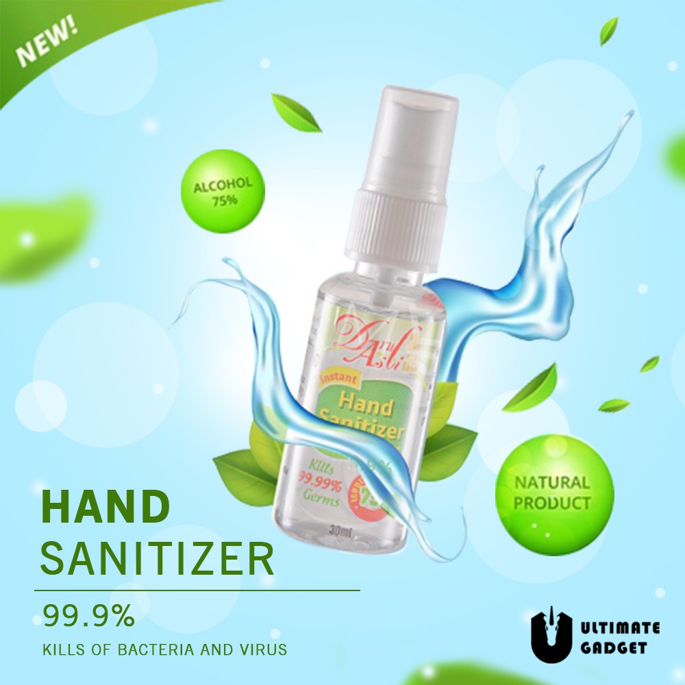 Smell Good Hand sanitizer spray (Alcohol 75%) 30ml Kills 99.9% Germs ...