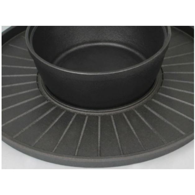 Periuk Masak Sup dan Panggang 2-IN-1 BBQ PLATE AND BOWL CAST IRON ...