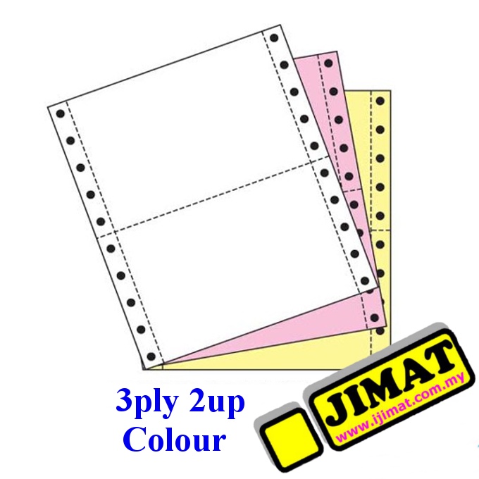 Sonoform 3ply / 2up WPY NCR Colour Computer Form ( White / Pink ...