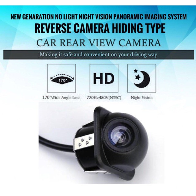 Car Reverse Camera HD 170degree Wide Angle CCD Chip With Clear Night ...