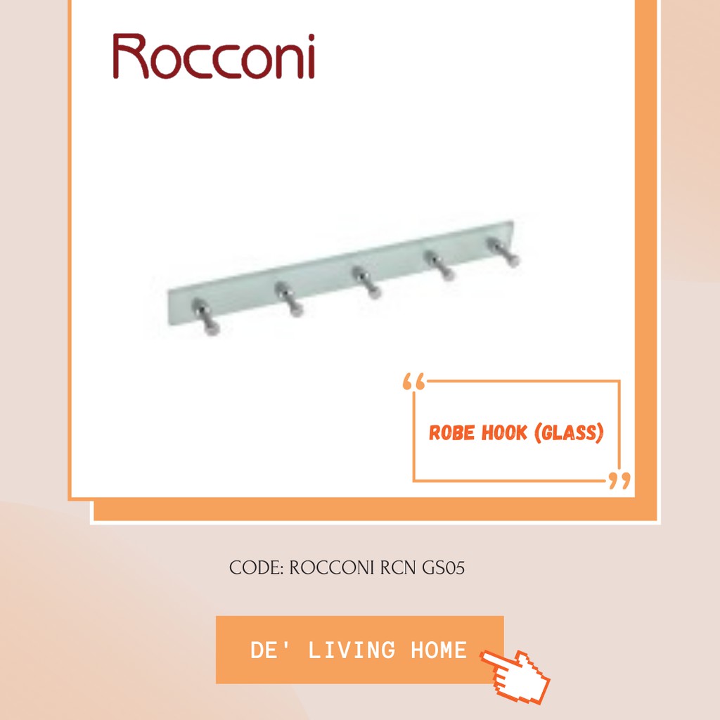 ROCCONI RCN GS05 Robe hook (Glass) | Shopee Malaysia