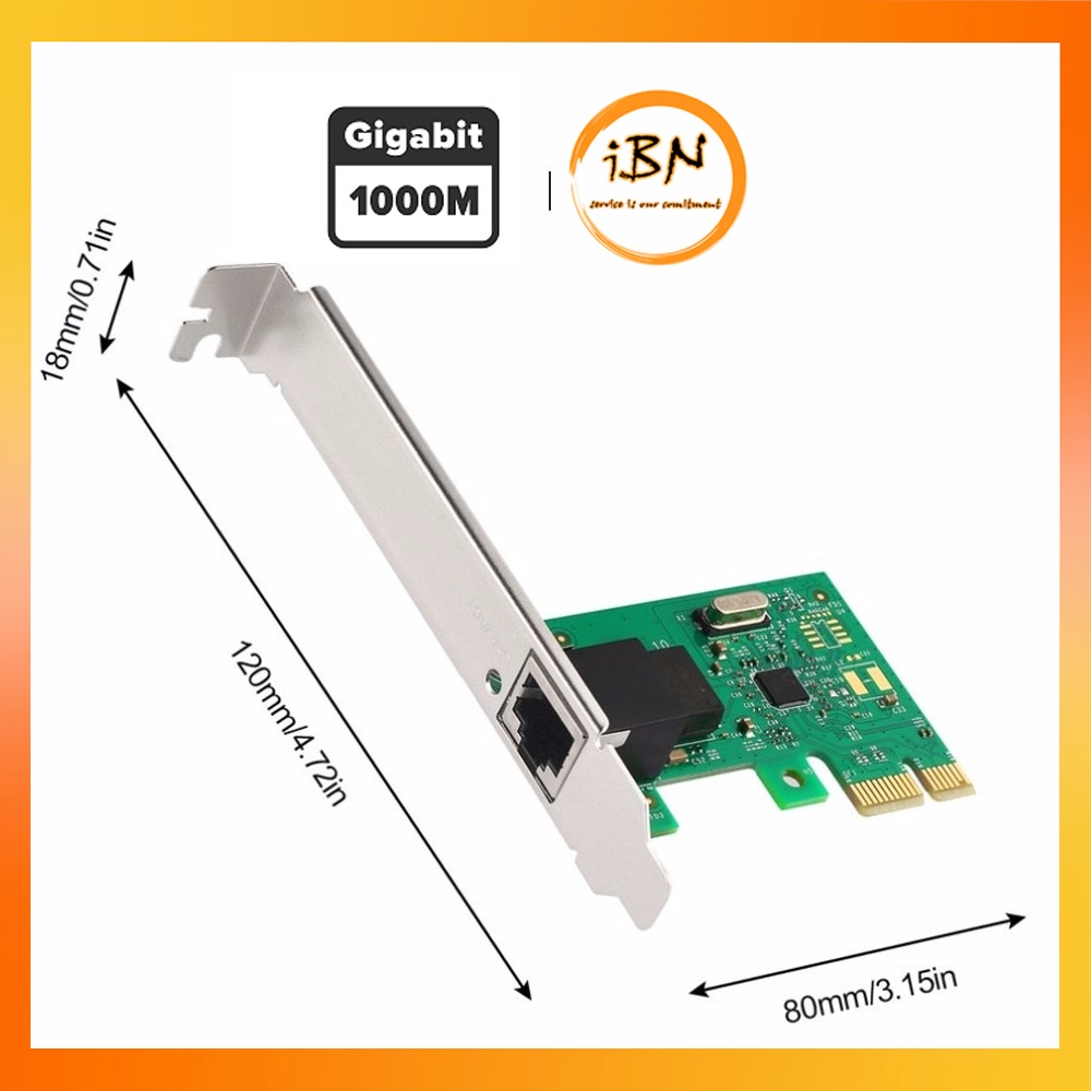 1000Mbps Gigabit Ethernet Adapter PCI Express PCI-E Network Card 10/100 ...