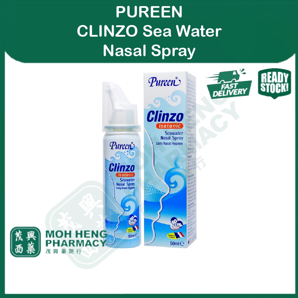 PUREEN CLINZO Isotonic Sea Water Nasal Spray (50ml)(Exp 10/2025 ...