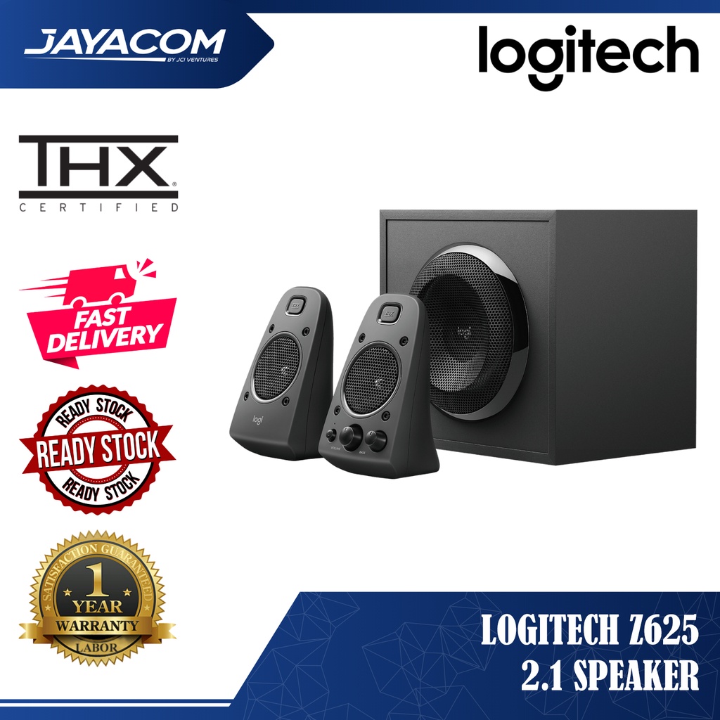 Logitech Z625 2.1 Speaker With Subwoofer and Optical Input | Shopee Malaysia