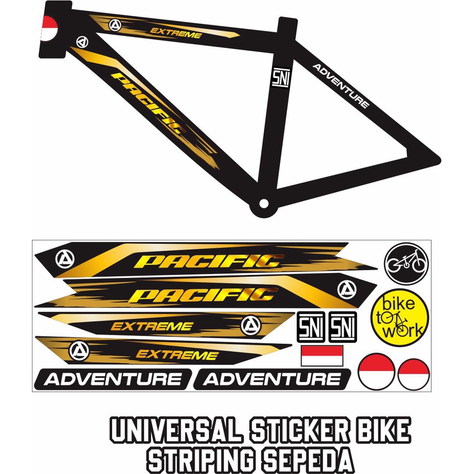 Sticker BIKE LIS STICKER STRIPING BIKE BIKE UNIVERSAL Variation SIMPLE ...