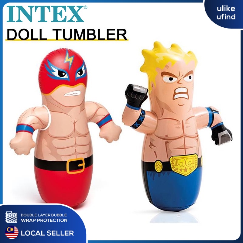INTEX 94CM Kids Inflatable Boxer 3D Boxing Punching Tumbler Inflatable ...