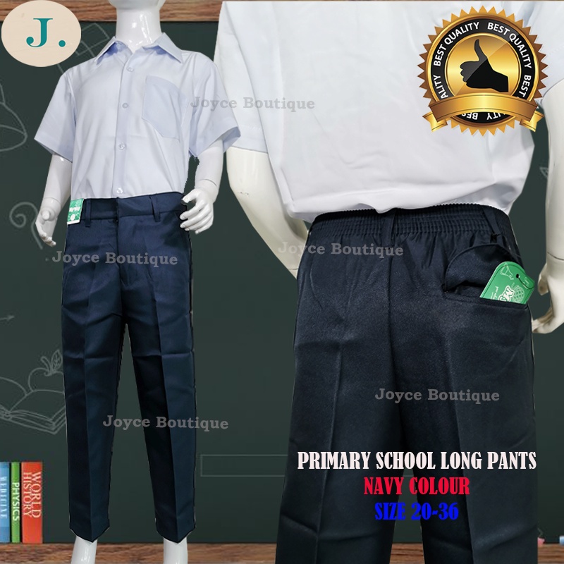 !!RDY STOCK!! Primary School Long Pants Navy Colour RJ Seluar Panjang ...