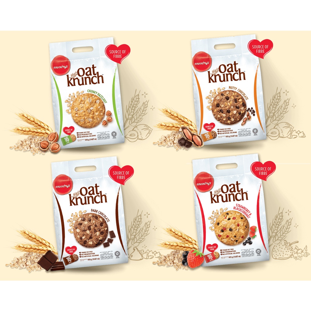 Munchy's Oat Krunch Biscuit 390g Convenient Pack | Shopee Malaysia