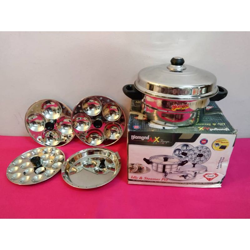DIAMOND Range (Stainless Steel) Idly panai & Steamer Pot(Small) with ...