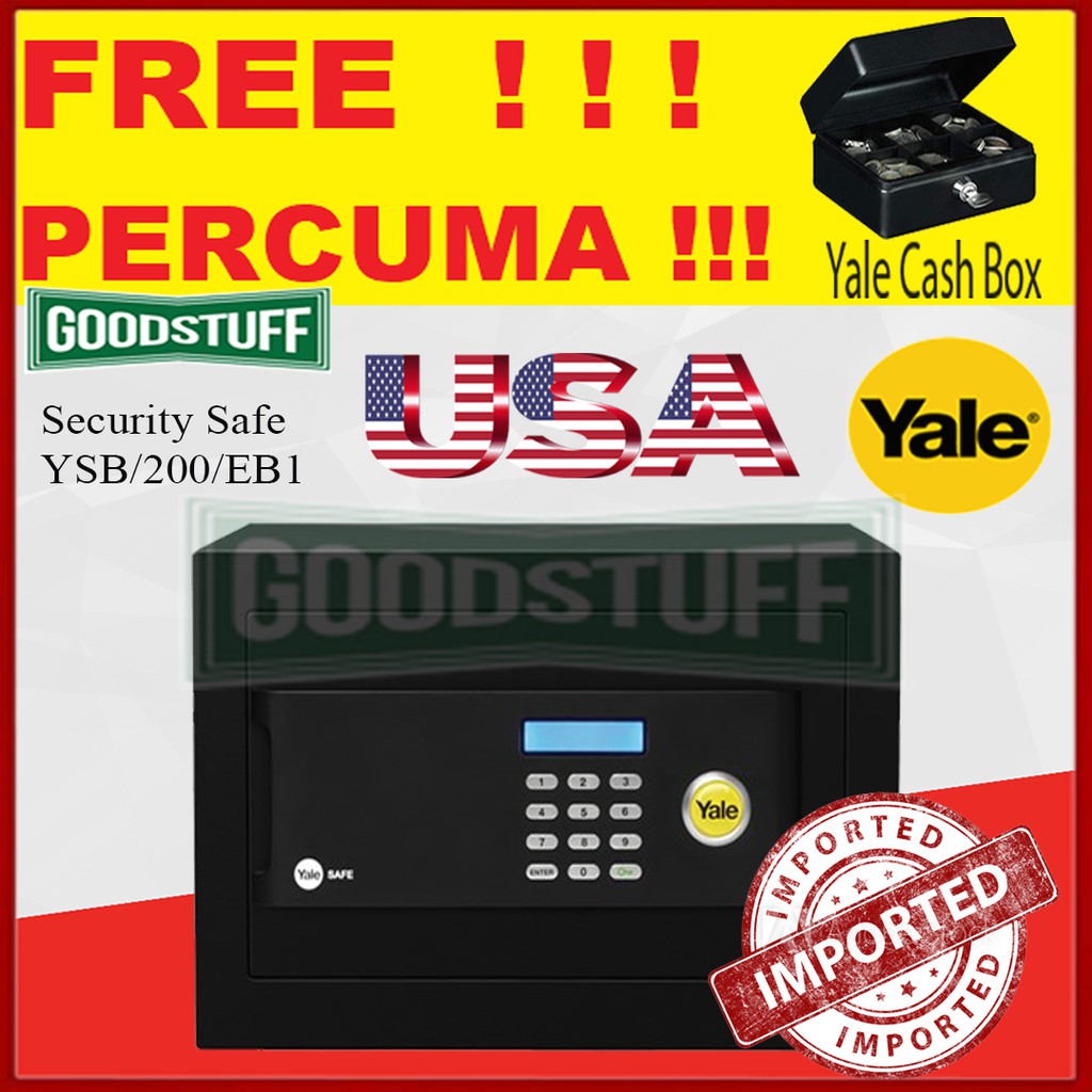 USA YALE DOUBLE LOCK HOME OFFICE DIGITAL SAFE BOX YSB/200/EB1 MONEY ...
