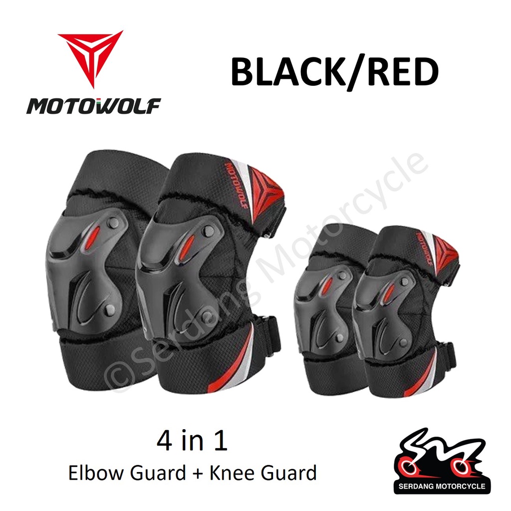 MOTOWOLF MDL1010 Knee Guard Elbow Protector Pads Armor Safety Gear ...