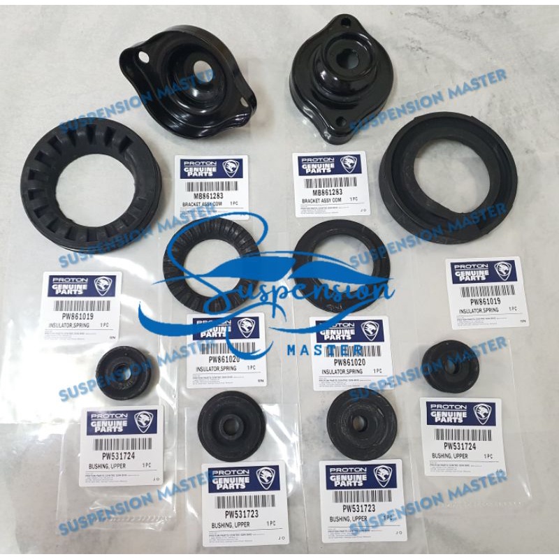 PROTON 10 IN 1 SET-REAR ABSORBER MOUNTING/ABSORBER MOUNTING BUSH/ COIL ...