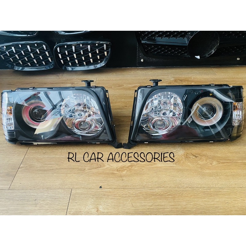 Mercedes Benz w124 front head lamp light headlamp headlight 1985 1986 ...