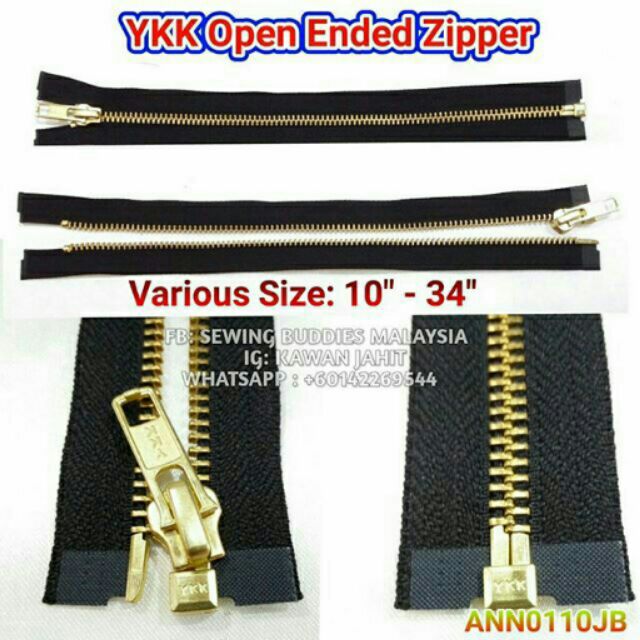 RGOR-56 YKK Zip Jacket Besi #5 YKK Opened Ended Metal Zipper | Shopee ...