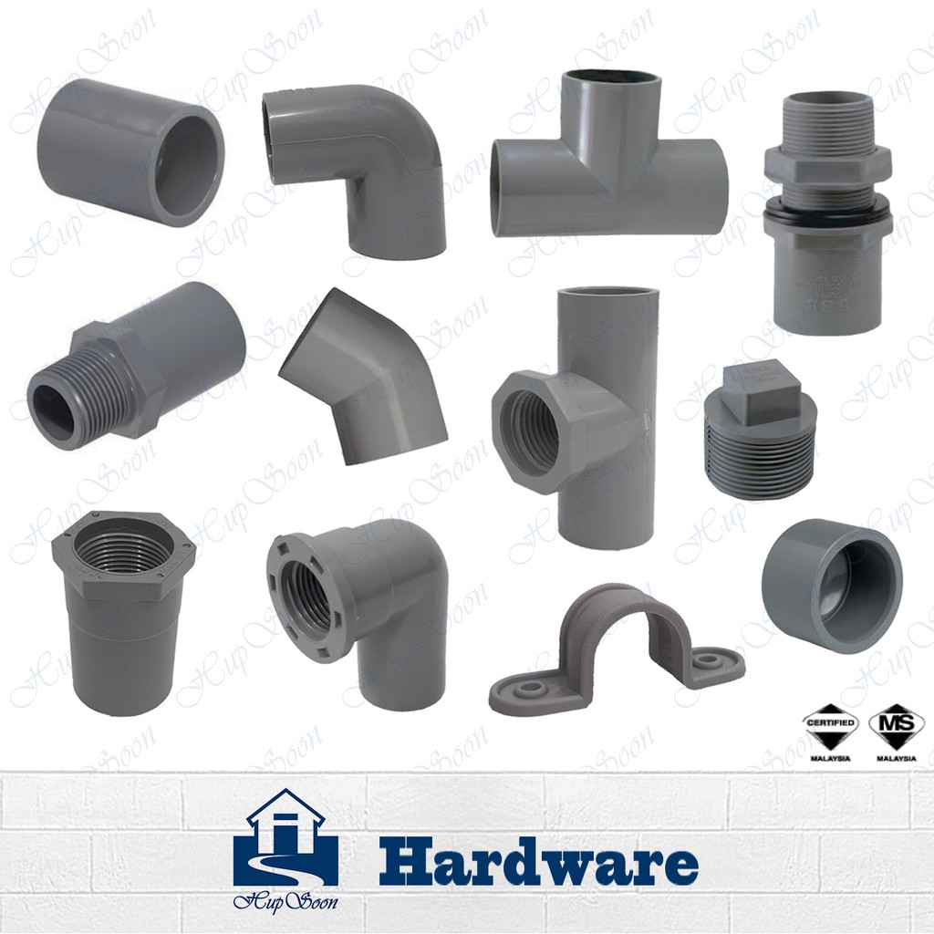 PVC Pipe Fitting (32mm/ 40mm/ 50mm) Valve Faucet P/T Equal Socket Elbow ...
