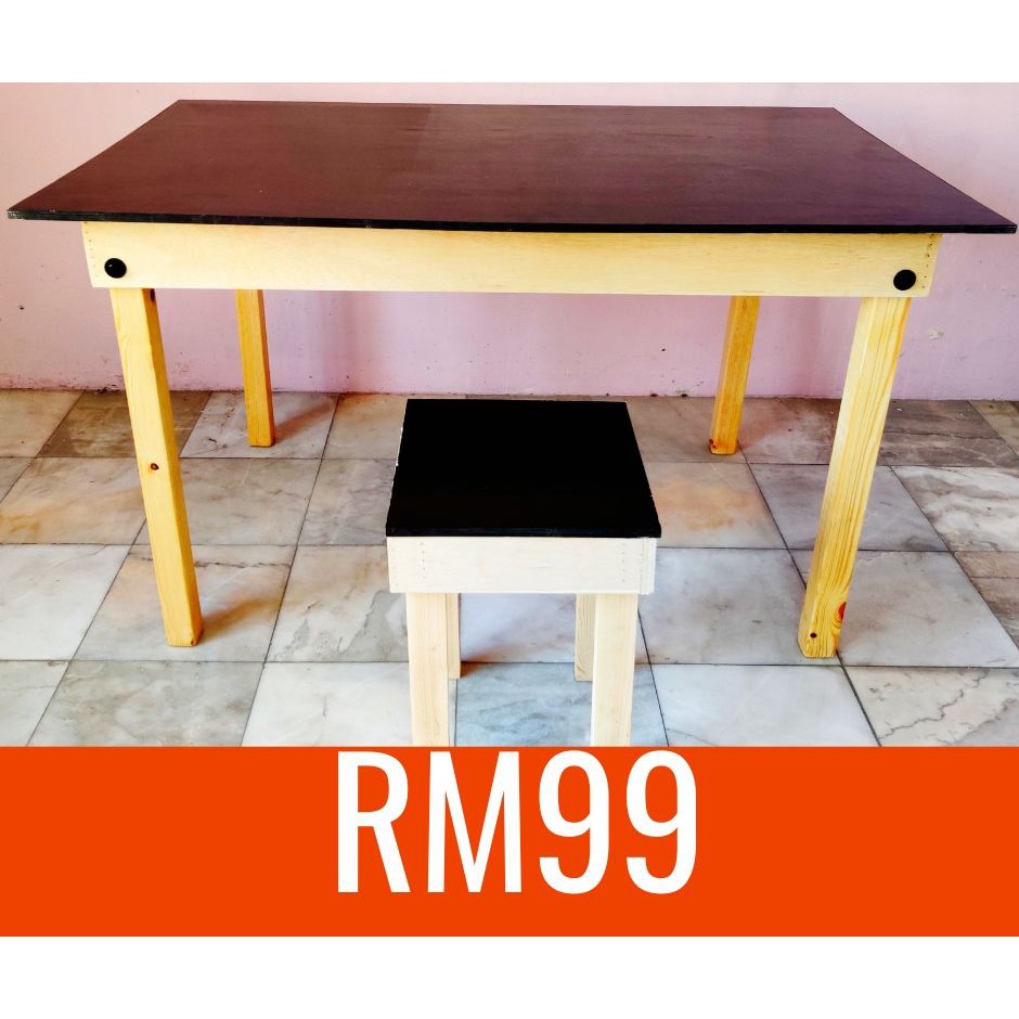 Pine wood Computer Table | Shopee Malaysia