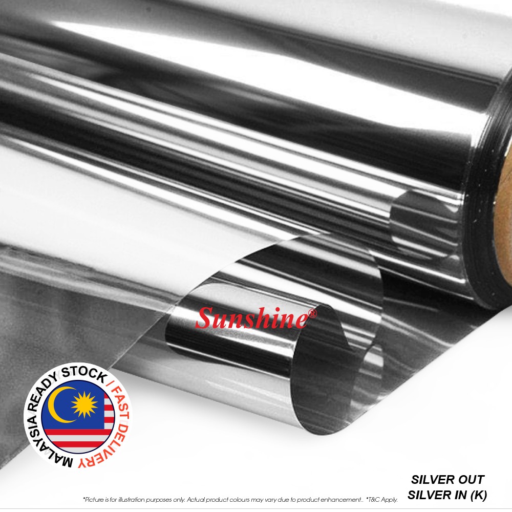 Home Tinted/Tinted Rumah, Silver/Perak, Made in Korea, 2ply, Gelap 80% ...