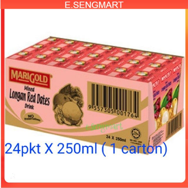 MARIGOLD Longan Red Dates 24x250ml ( less sugar) | Shopee Malaysia