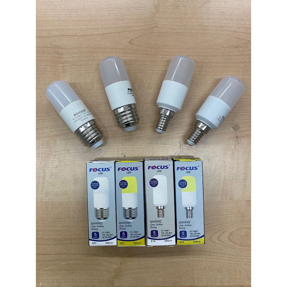 Focus E27 / E14 LED Stick Bulb 5W 320 Lumen LED Mini Bulb Daylight ...