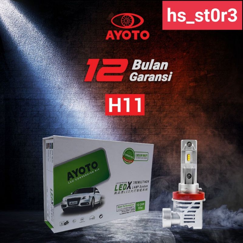 Main Car Led Light AYOTO H11 Headlamp Foglamp Socket 1set (Pair) | Shopee Malaysia