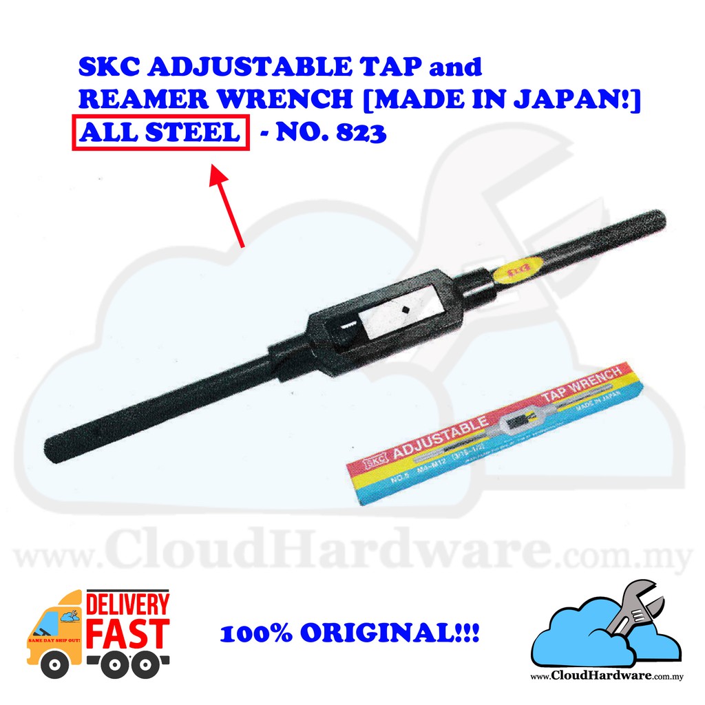 SKC ADJUSTABLE TAP AND REAMER WRENCH HAND TAP WRENCH [MADE IN JAPAN!] NO. 823 ALL STEEL SKC 100% ...