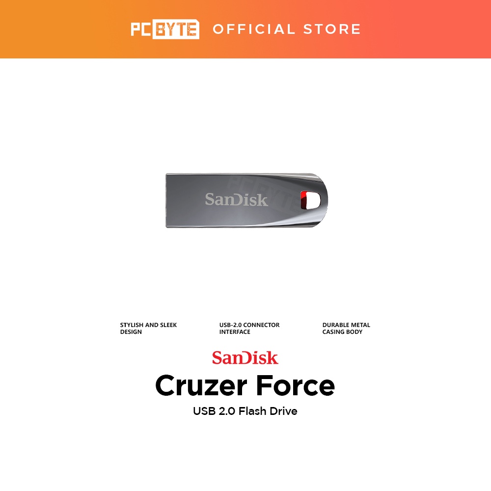 SanDisk Cruzer Force USB2.0 Flash Drive (16GB/32GB/64GB) | Shopee Malaysia