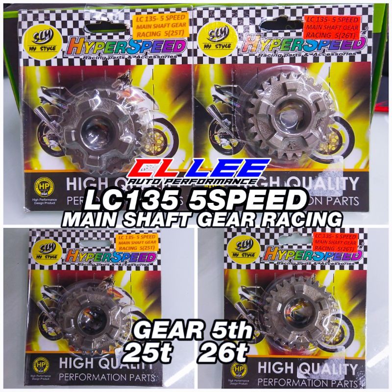 LC135 5SPEED - GEAR 5th MAIN SHAFT GEAR RACING - 25t 26t 22th ESR GEAR ...