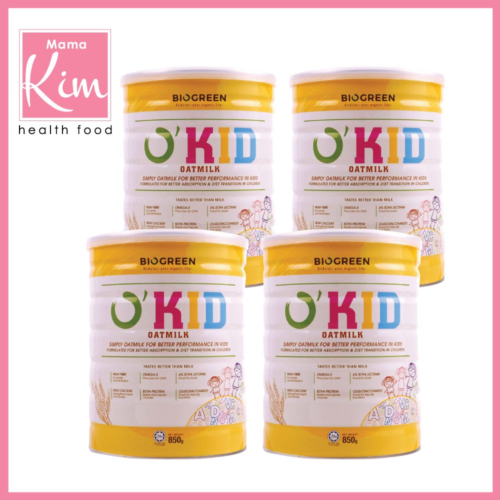 Biogreen O'Kid Oatmilk (850g/tin) x4 Okid Oatmilk | Shopee Malaysia