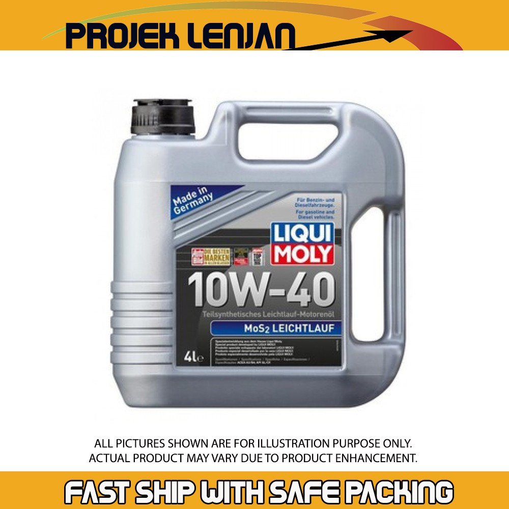 Liqui Moly Mos2 Leichtlauf (4L) 10W40 [ Free Sticker ] | Shopee Malaysia