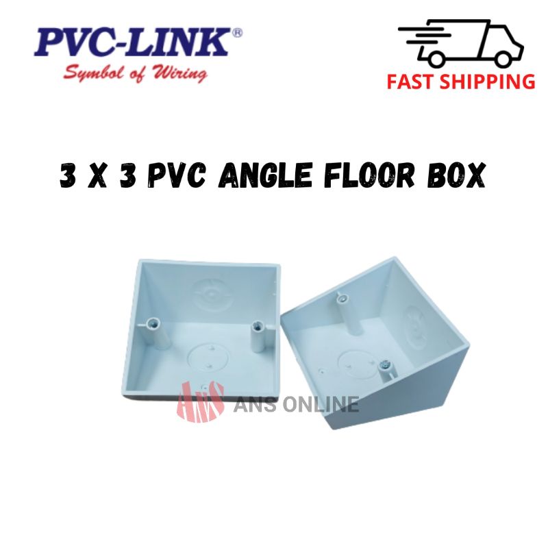 Pvc Link 3 x 3 Pvc Angle Floor Box Plastic Mounting Surface Switch Base ...
