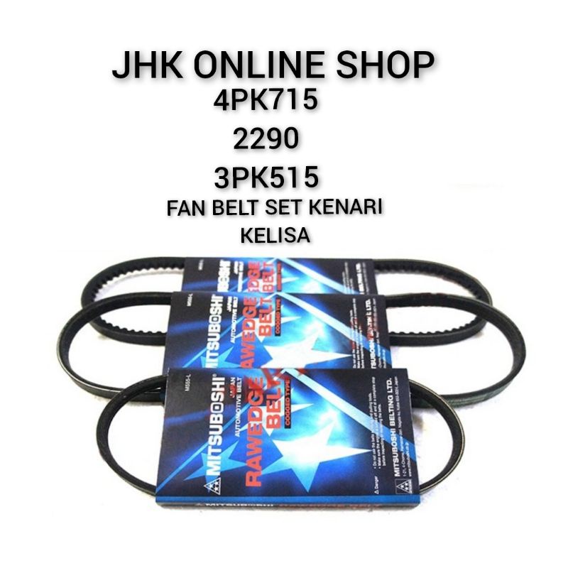 PERODUA KELISA KENARI BELTING SET BRAND MITSUBOSHI(SET 3 BELT) | Shopee ...