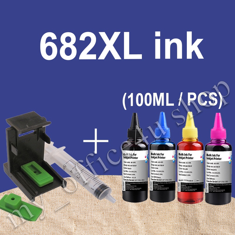 Compatible HP 682 ink HP 682XL ink HP682XL refillable ink for HP 6075 ...